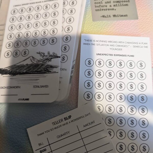 Printable Savings Account/in the Bank Tracker A6/personal Size Digital ...