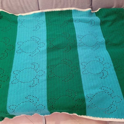 Crochet Tractor Baby Blanket Pattern Crochet Farm Baby Blanket Pattern ...