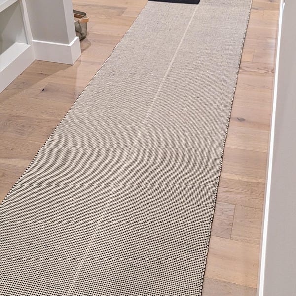 Handwoven Wool Rug Runner, Black White Wool Runner Rug, Entryway ...