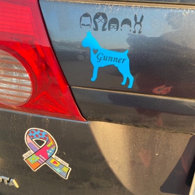 Boxer Decal, Boxer Window Decal, Boxer Laptop Decal, Pet Decal, I Love ...