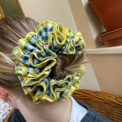 Beautiful Flower Shaped Scrunchie , Made From Embroidered Cotton - Etsy