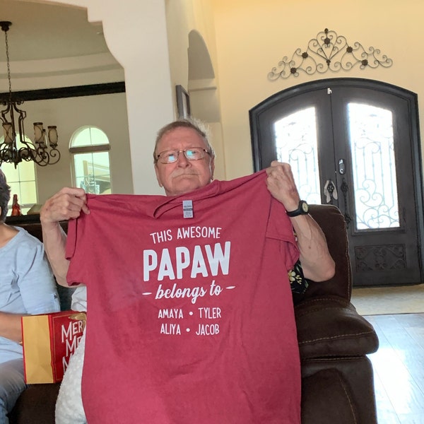 This Awesome Papaw Belongs To... -unisex Shirt - Papaw Shirt - Papaw ...