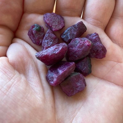1 Strand Finest Ruby Plain Smooth Tumbled Gemstone/ruby Tumbled/ruby Stone/ruby Crystal/nuggets ...