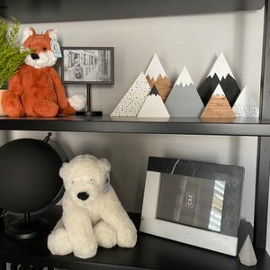 Wooden Mountain Decor, Nursery Decor, Rustic Wedding Table Numbers ...