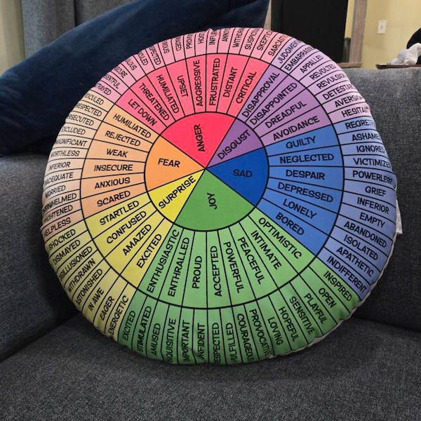 Feelings Wheel Magnet 4" or 6" / Emotions Wheel Fridge Magnet / Therapy ...