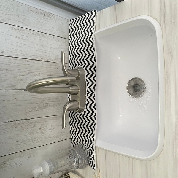 Faucet Splash Catcher / Faucet Drip Catcher / Bathroom Sink Splash ...