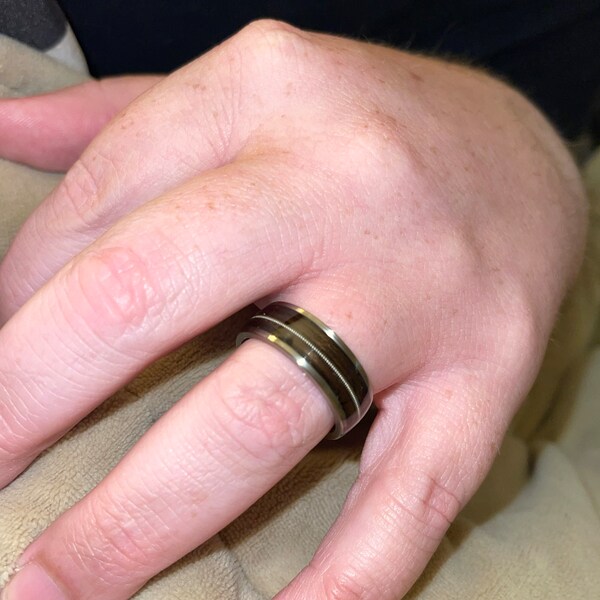 Guitar String Ring Bespoke Order Handmade Wooden. Design Your Own ...
