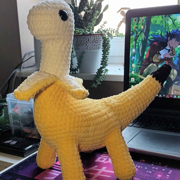 Bananasaurus Dinosaur NO SEW Crochet Pattern - Etsy