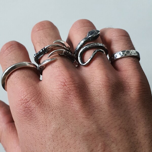 Bird Claw Talon Ring, Unique Statement Ring, Unisex Ring, Solid Cast ...
