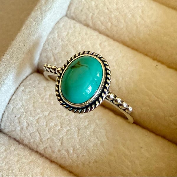 Turquoise Ring Set in Gold, Turquoise Stacking Ring, Multi Stone Ring ...