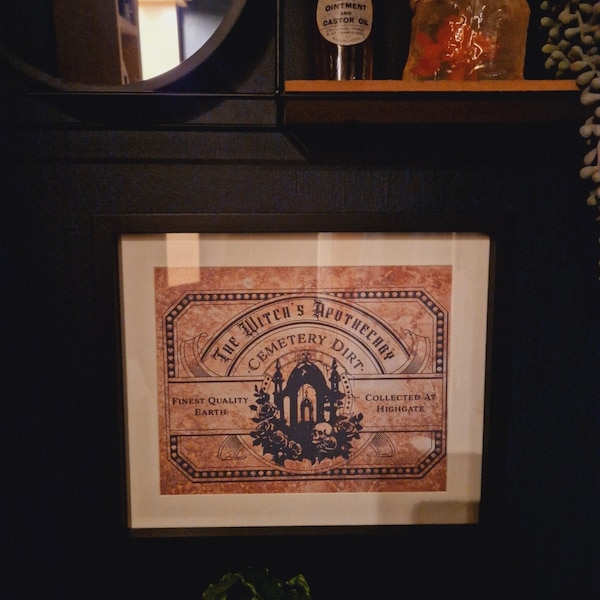 Eye Potion Apothecary Label Digital Art Gothic Poster gross Halloween ...