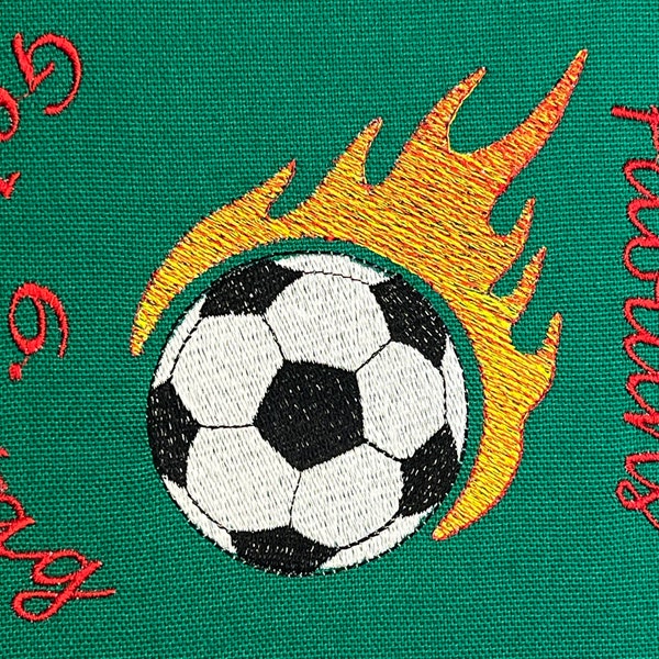 Embroidery File Football Flames 10x10 and 13 X 18 Frame (4x4 5x7 ...