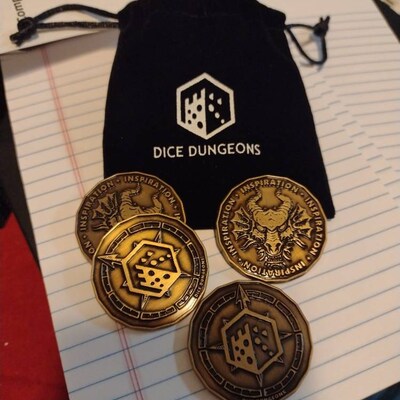 Inspiration Coin Tokens antique Gold for D&D, Dungeons and Dragons, and ...