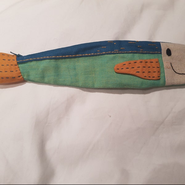Hand-embroidered Travel Tuna Cutlery Fabric Pouch - Etsy