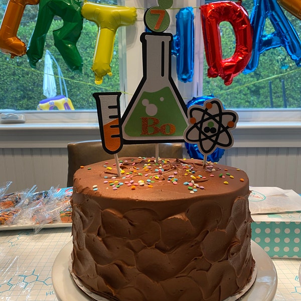 Custom Science Cupcake Toppers, Science Party, Science Birthday, Mad ...