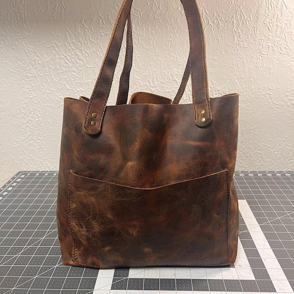 Basic Leather Tote Bag PDF Template Set - Digital Leather Pattern - Etsy