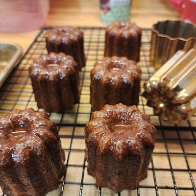 4 Copper Canele Molds Medium 1.75 Inches Set of 4 Professional Quality ...
