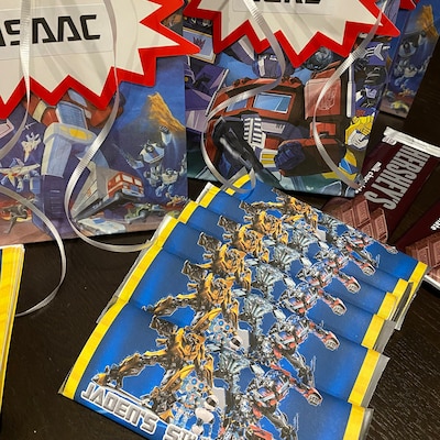 Transformers Birthday Party Pack Chip Bag Candy Bar Juice Label Labels ...