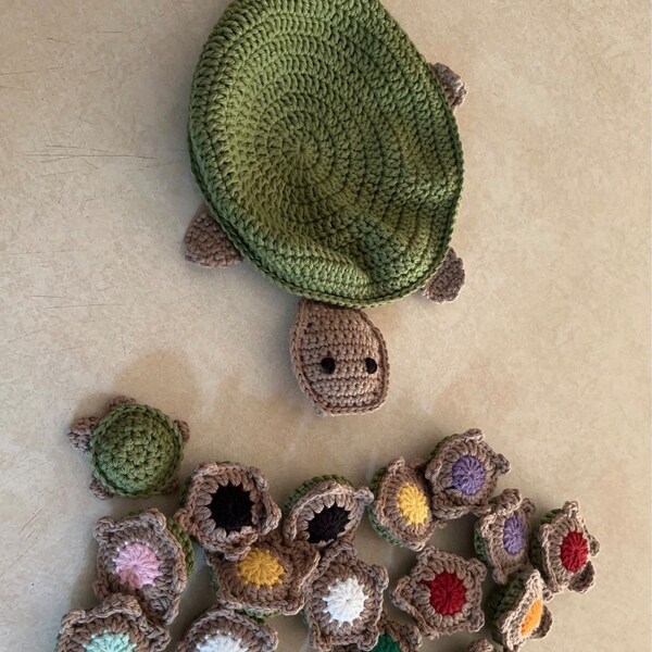Crochet Turtle Memory Game - Etsy