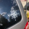 Nautical Compass Car Window Decal , Compass Decal, Nautical Compass ...
