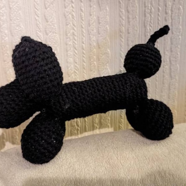 Balloon Wiener Dog Crochet Pattern, Balloon Dog Amigurumi, Crochet ...