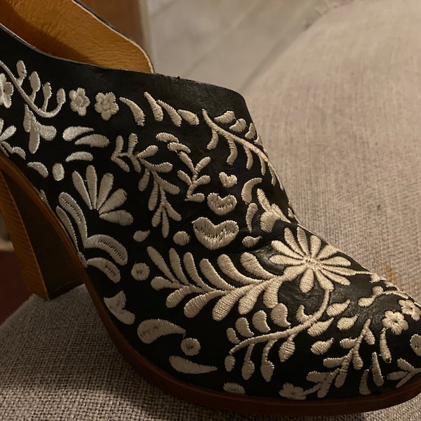 Stella Embroidered Mexican Wedges/mexican Huarache//mexican Wedge ...