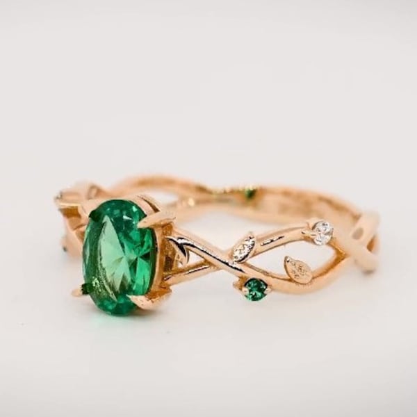 Half Moon Moth Diamond Three Ring Set: 18kt Rose Gold, Trillion & Kite ...