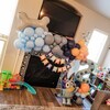 Light Blue Navy Brown Tan Boho Happy Birthday Party Banner Garland ...