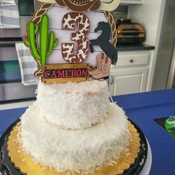 Cowboy Cake Topper, Cowboy, Cake Topper, Cowboy Party, Rodeo Theme ...