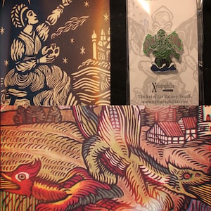 Figure VII homunculus demon screen print on wood veneer 7x5 | Etsy