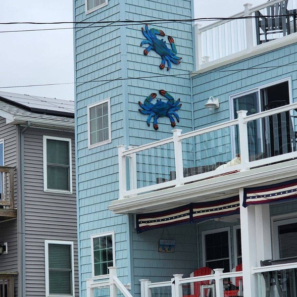 Large Wood Blue Crab Rustic Decor. Wall Art, Family Gift Idea, Beach ...