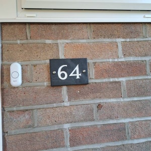 Modern Large Granite and Chrome House Number 1 to 999 Available - Etsy