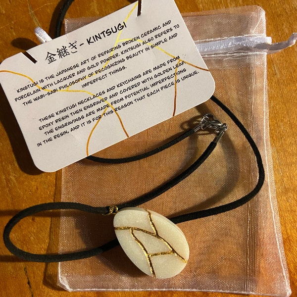 Resin Necklace Kintsugi (customizable) - Etsy