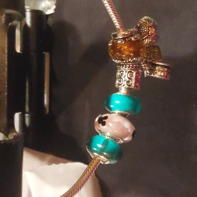 Authentic New Pandora Orange Tropical Flower Murano Beautiful Charm ...