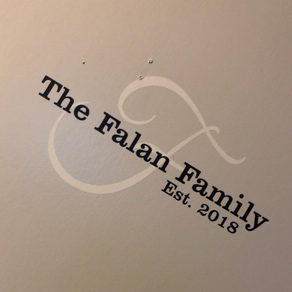 Personalized Family Name Wall Decal - Custom Family Name Vinyl Wall ...