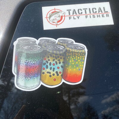 Trout 6 Pack Fly Fishing Sticker - Etsy