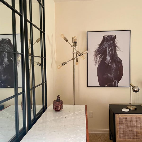 Navy Blue Abstract Canvas Art Emerald Green Wall Art Extra Large Beige ...