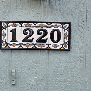 House Numbers Address Tiles Framed Set Custom Address Tiles Sign Hand ...