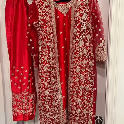 Charming Red Color Punjabi Patiala Dress Wedding Party Wear Salwar ...