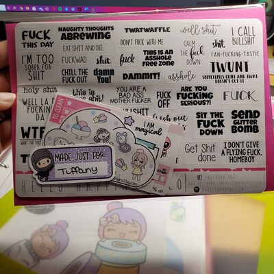 Swear Words and Insults Planner Stickers Quote Sheet - Etsy