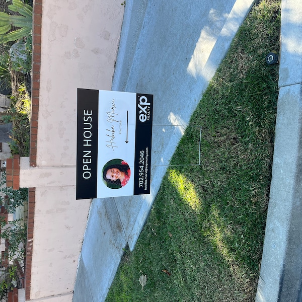 Real Estate Yard Open House Sign Template | for Sale Yard Sign ...