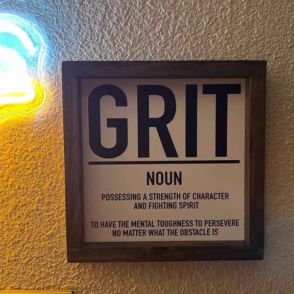 Grit Farmhouse Motivational Sign - Boys Inspirational Room Decor - Etsy