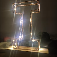 Light up Letter M | Custom Name Copper Light up Letter | Bedroom Living ...