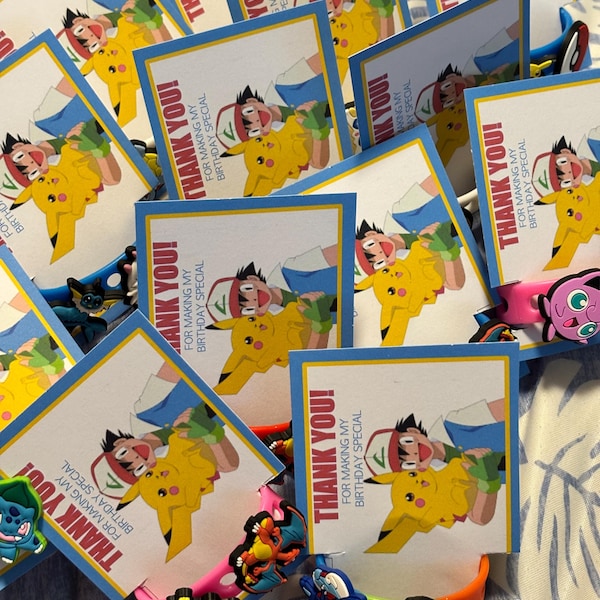 10 Pack Pokémon Party Card Pack Favors/ Pokemon Party Favors/ 6 Cards ...