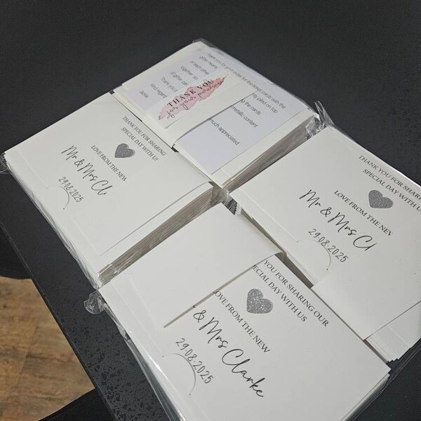 50 Eat, Drink and Be Lucky Scratch Card Envelopes Wedding Favours ...