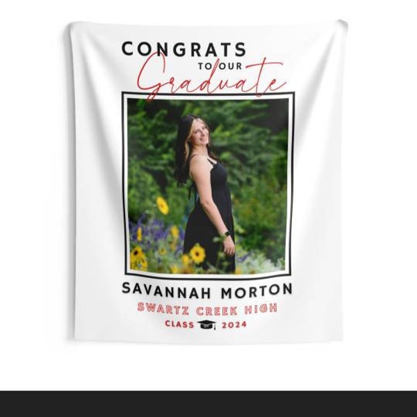 Custom Graduation Back Drop/wall Hanging Personalized With Grad or ...