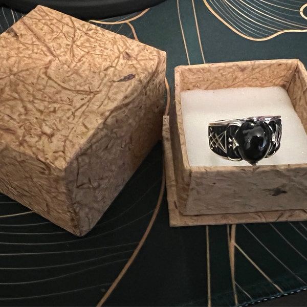 Lucifer Ring,lucifer Onyx Ring Ring With Onyx Sterling Silver 925. - Etsy