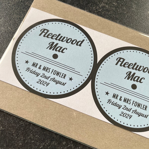 Personalised Record Label STICKERS for 7" Vinyl Record Table Names ...