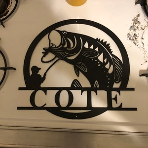 Fishing Gifts for Men, Metal Fish Sign, Custom Fishing Metal Sign ...