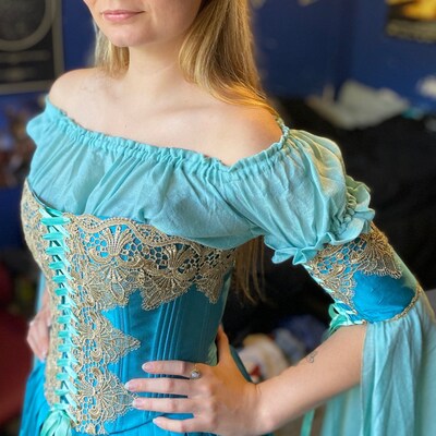 Italian Blue Renaissance Dress, Renaissance Faire Costume, Renaissance ...